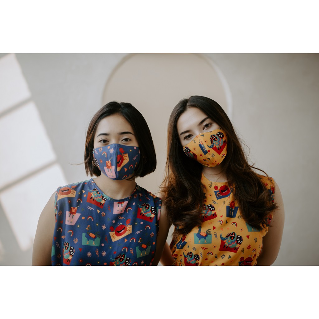 Jual Dama Kara Mask Hijab Asha Blue-Black | Shopee Indonesia