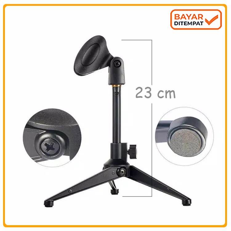 A 204 Stand Mic Mini Stand Microphone Noise Bisa Di Stel Tinggi Pendek ...