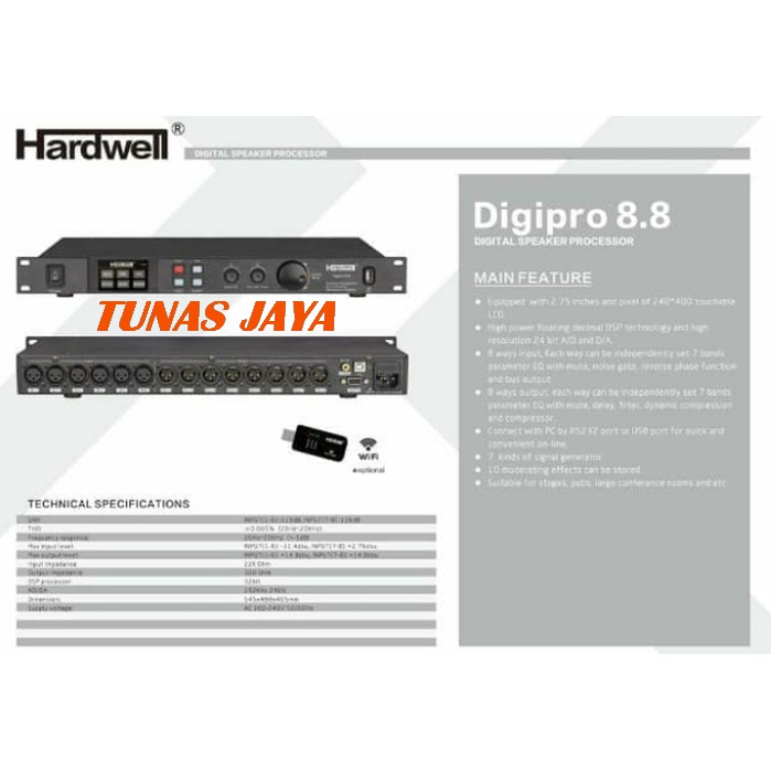 Jual DIGITAL SPEAKER PROCESSOR HARDWELL DIGIPRO 8.8 ORIGINAL | Shopee Indonesia