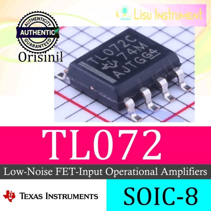 Jual ORIGINAL TL072CDR Low-Noise TL072 JFET-Input Op-Amp Texas ...