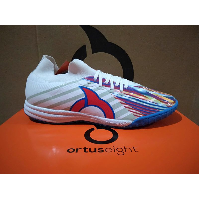 Jual Sepatu Futsal ORTUSEIGHT CATALYS GLITCH IN - WHITE/BLUE/ORTRED | Shopee Indonesia