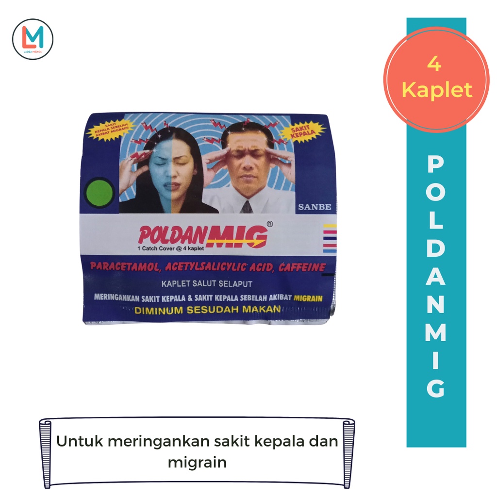 Jual Poldanmig 1 Strip 4 Kaplet | Obat Sakit Kepala & Migrain | Shopee ...