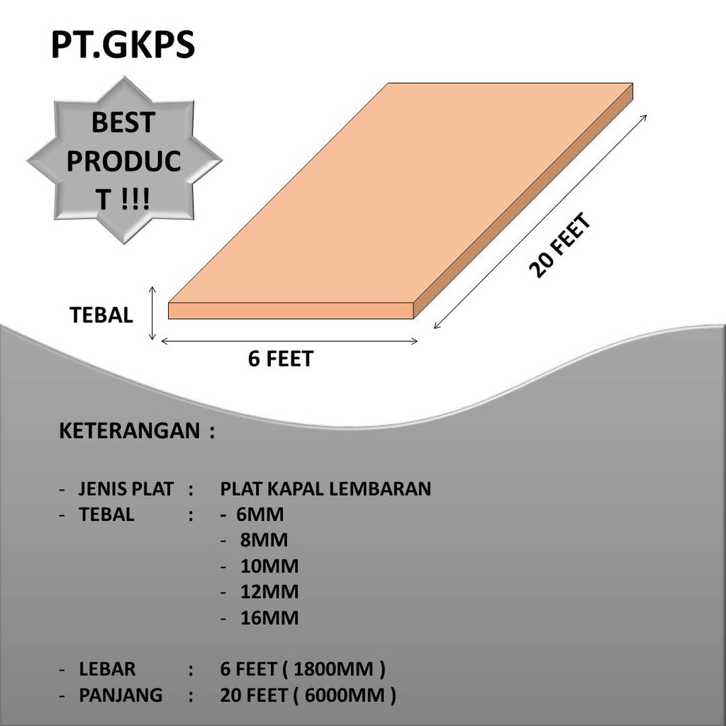 Jual Plat Lembaran Kapal T.10mm x 6' x 20' | Shopee Indonesia