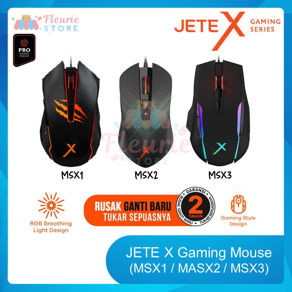 Jual JETE X Gaming Mouse MSX1 / MSX3 - Mouse Gaming Original [Garansi 2 ...