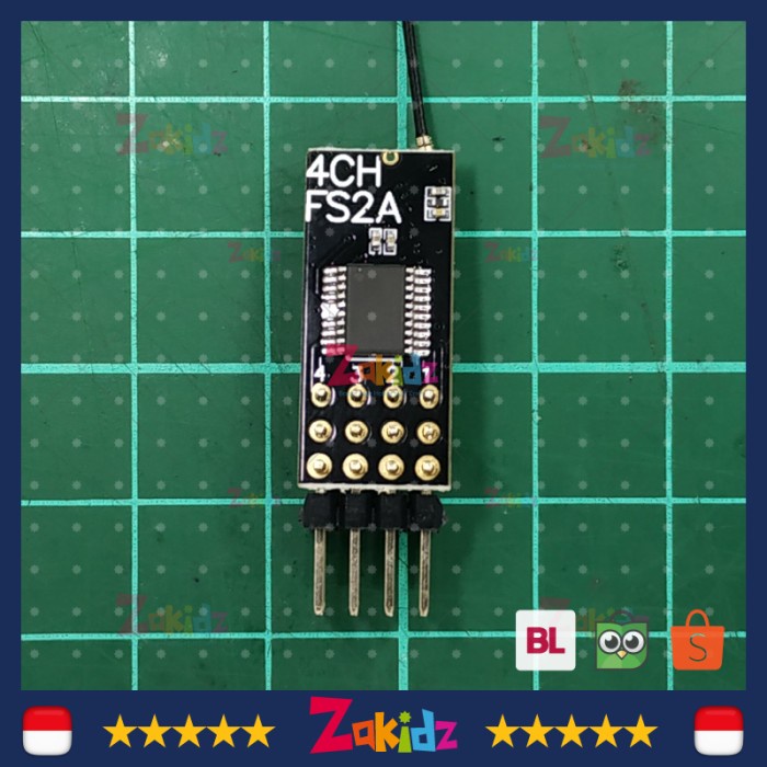 Jual Micro RC Plane RX Receiver FS2A 4 Channel 4CH Flysky AFHDS-2A ...