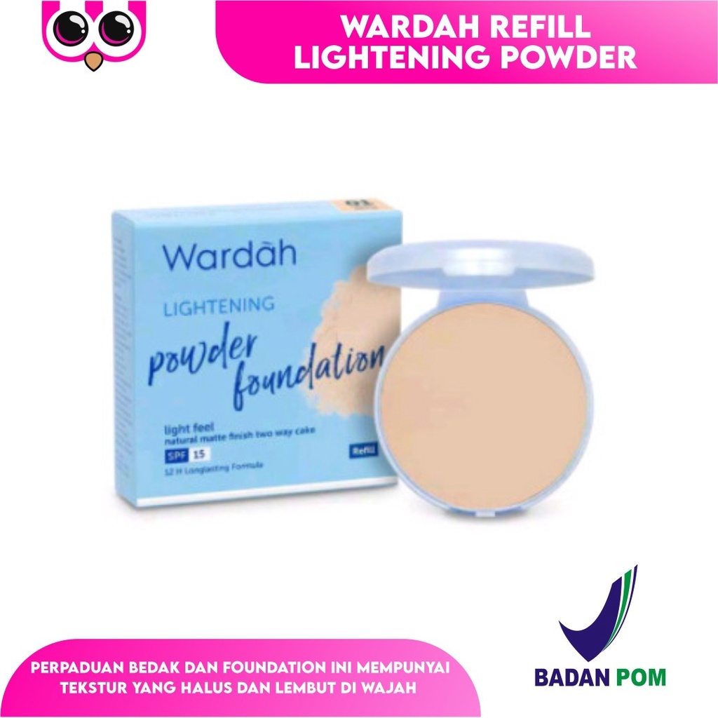 Jual WARDAH REFILL LIGHTENING POWDER FOUNDATION LIGHT FEEL 12 GR ...