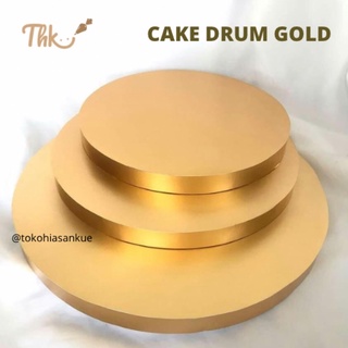Jual Alas Tatakan Kue Cake Drum Bulat Kotak Emas Gold Silver Tinggi 2 ...