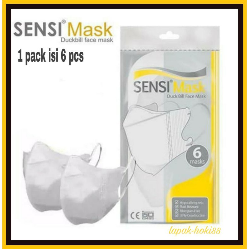 Jual Masker SENSI Duckbill/SENSI Mask Duckbill Original 1 Pack 6 Pcs ... Jual Masker SENSI Duckbill/SENSI Mask Duckbill Original 1 Pack 6 Pcs ...