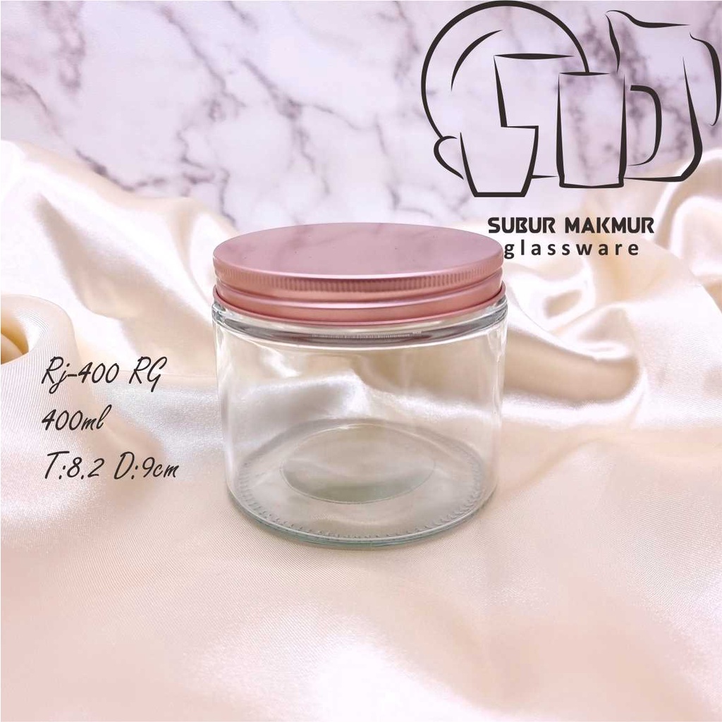 Jual [Set 6 Pcs] Toples Kaca Kedap Udara 400ml ( RJ400 RG ). Jar Kaca ...