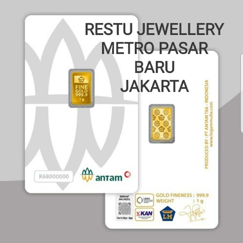 Jual ANTAM GOLD BAR 1 GRAM PRESS ANTAM LOGAM MULIA | Shopee Indonesia