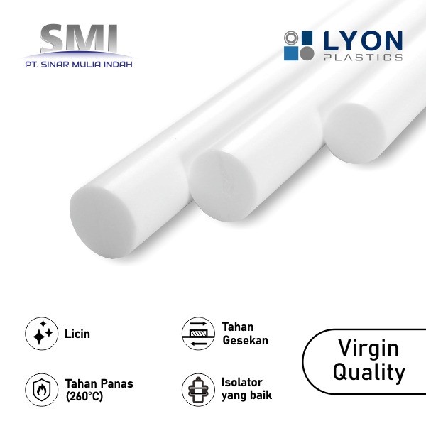 Jual As Teflon PTFE Putih Batangan 70 MM x 1Meter - SMI Store | Shopee Indonesia