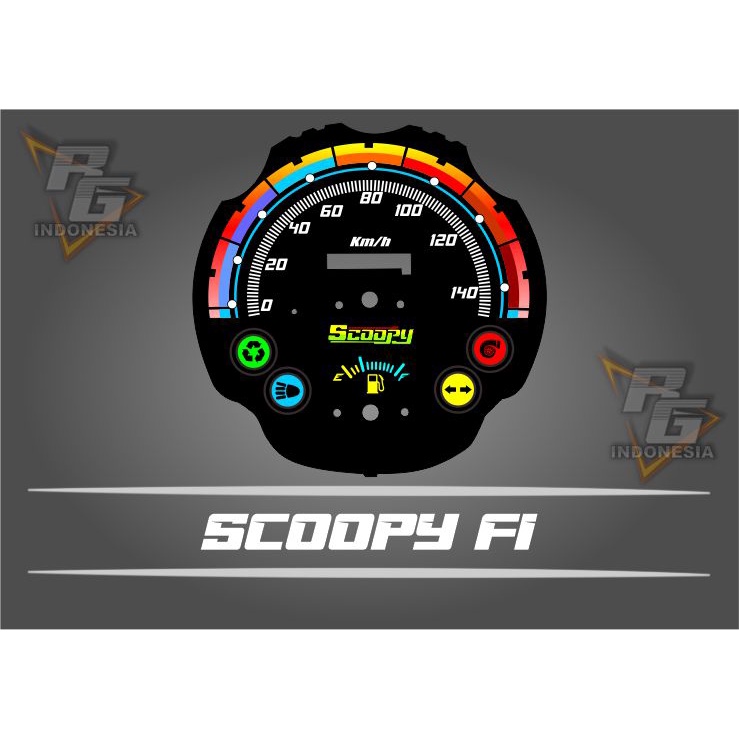 Jual papan speedometer custom scoopy fi panel spido meter scoopy fi ...