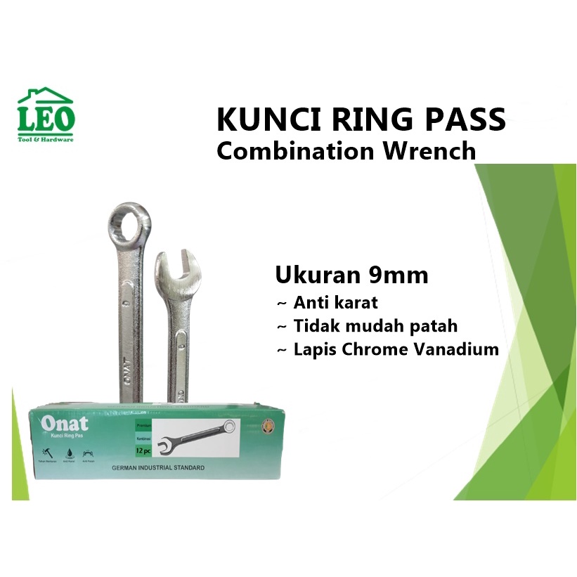 Jual Kunci Ring Pas combination wrench 9mm | Shopee Indonesia