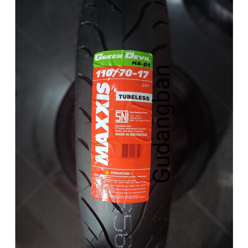 Jual Maxxis 110 70 17 Green Devil MA G1 Ban Luar TUBELESS Motor CBR ...