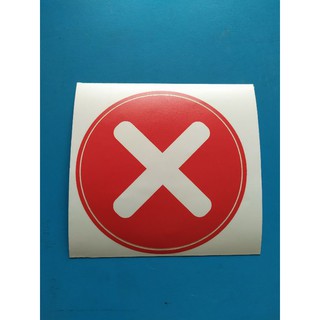 Jual stiker TANDA SILANG BULAT MERAH 10CM | Shopee Indonesia
