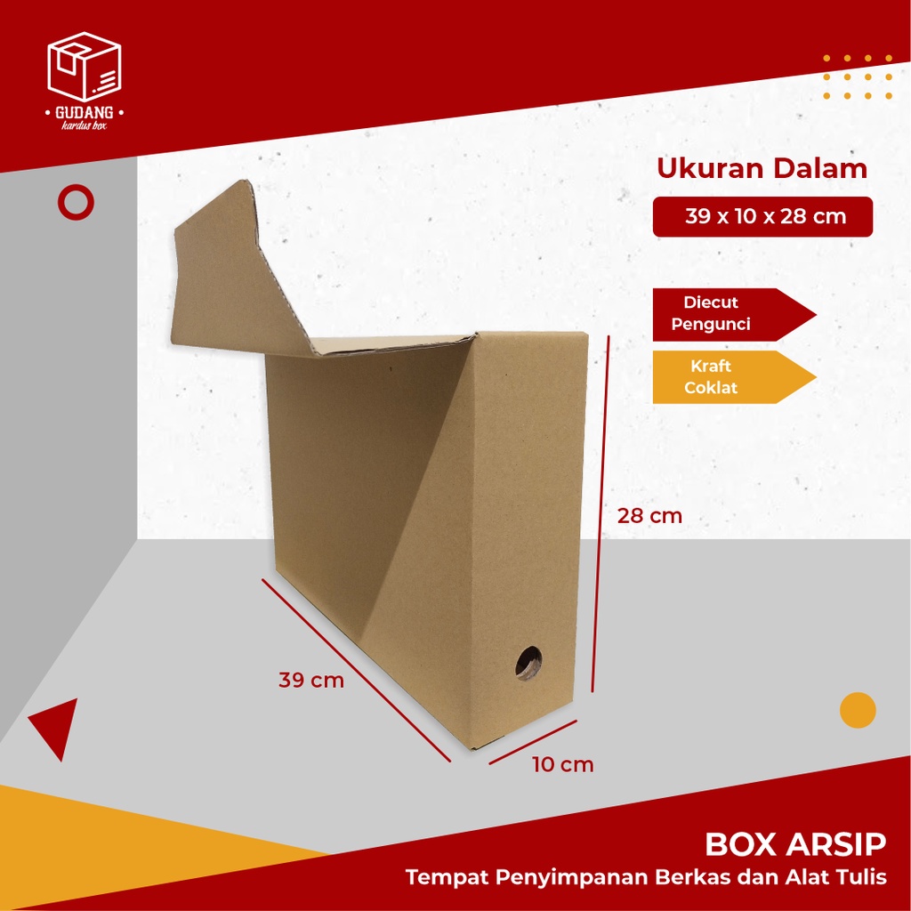 Jual Box File ( 38 x 10 x 28 cm) BRI/box/arsipBRI/brimenKarton/Polos ...