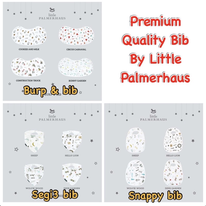 Jual Burp Bib / Snappy Bib / Bandana Bib Palmerhaus PREMIUM Quality ...