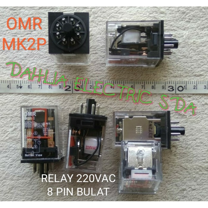 Jual RELAY 220VAC 8 PIN BULAT OMR MK2P-I | Shopee Indonesia