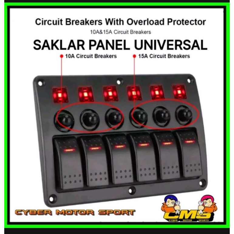 Jual Saklar mobil Universal 12v 24v saklar panel mobil. rocker Offroad ...