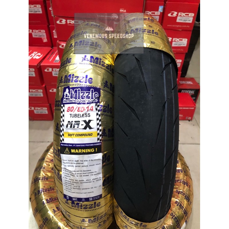 Jual Ban Mizzle MR-X 80/80-14 Softcompound Tubeless Matic (1pcs ...