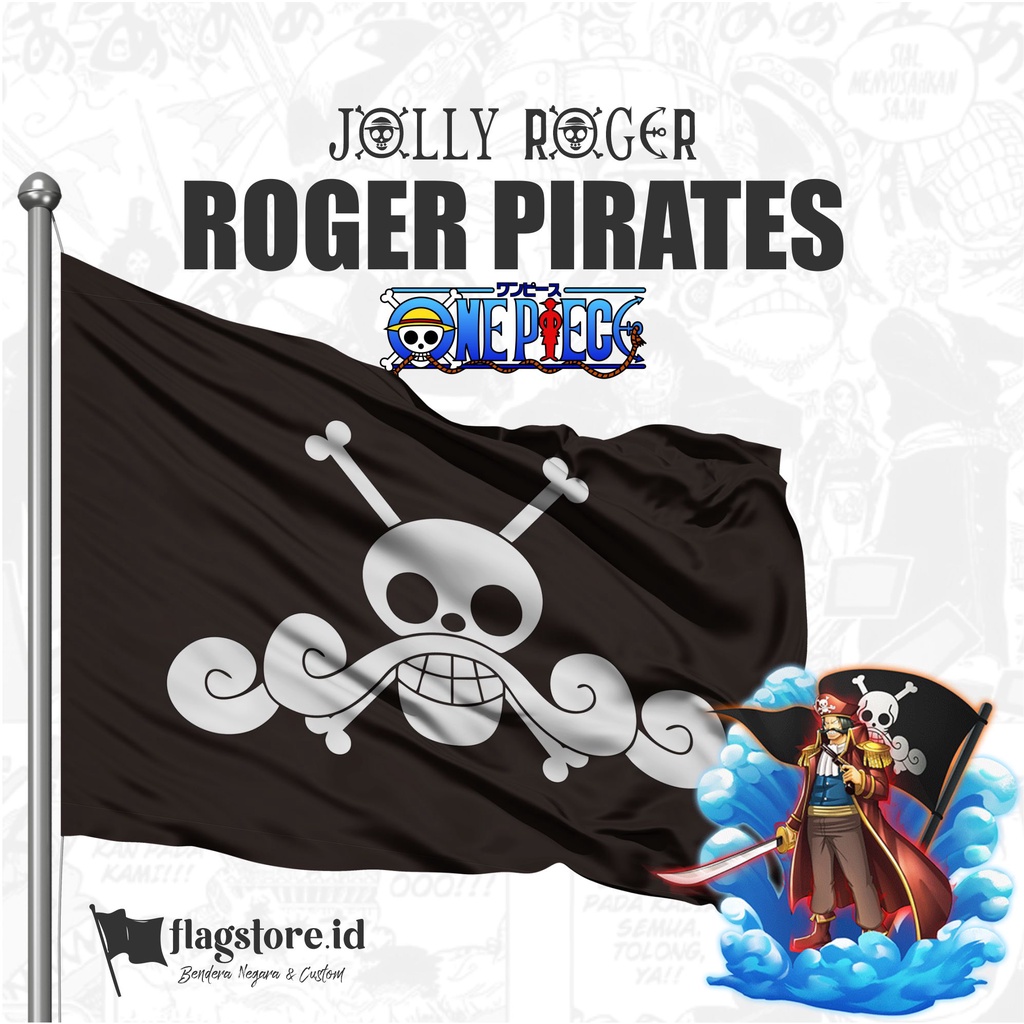 Jual Flagstore.id - BENDERA ROGER PIRATES | RAJA BAJAK LAUT GOL D ROGER ...