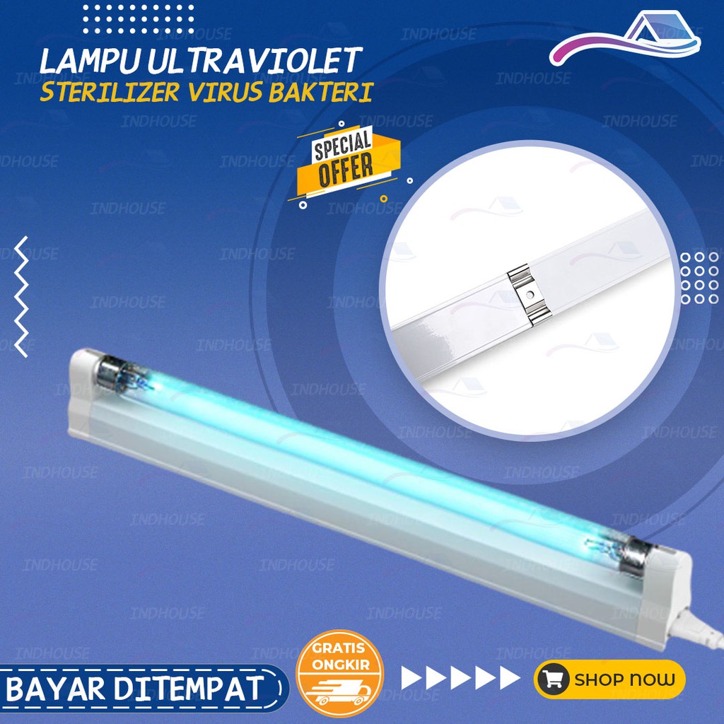 Jual Lampu UV Ultraviolet Sterilizer Anti Virus Bakteri Tungau Pembunuh Kuman 8 Watt Indonesia ...
