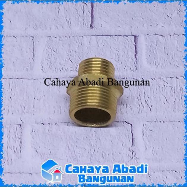 Double Nepel Kuningan 3/4" x 1/2" Dobel Nepel | Shopee Indonesia