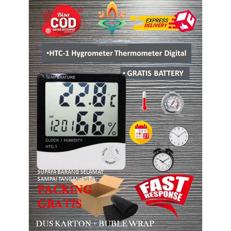 Jual Alat Pengukur Suhu Ruang Termometer / HTC-1 Hygrometer Thermometer ...