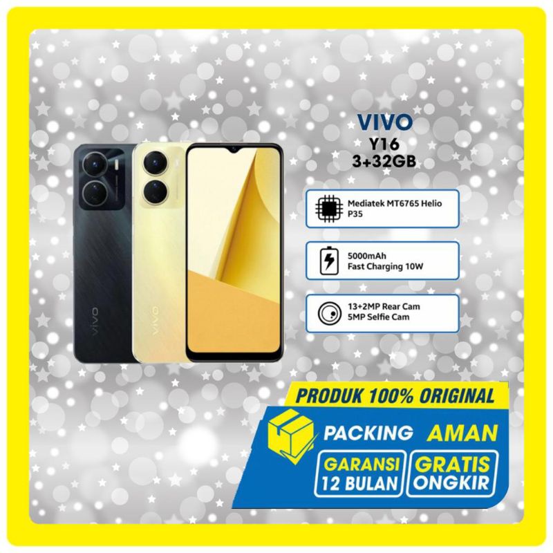 Jual Vivo Y16 Ram 3/32 GB 100% Baru Original Bergaransi Resmi Vivo 1 ...