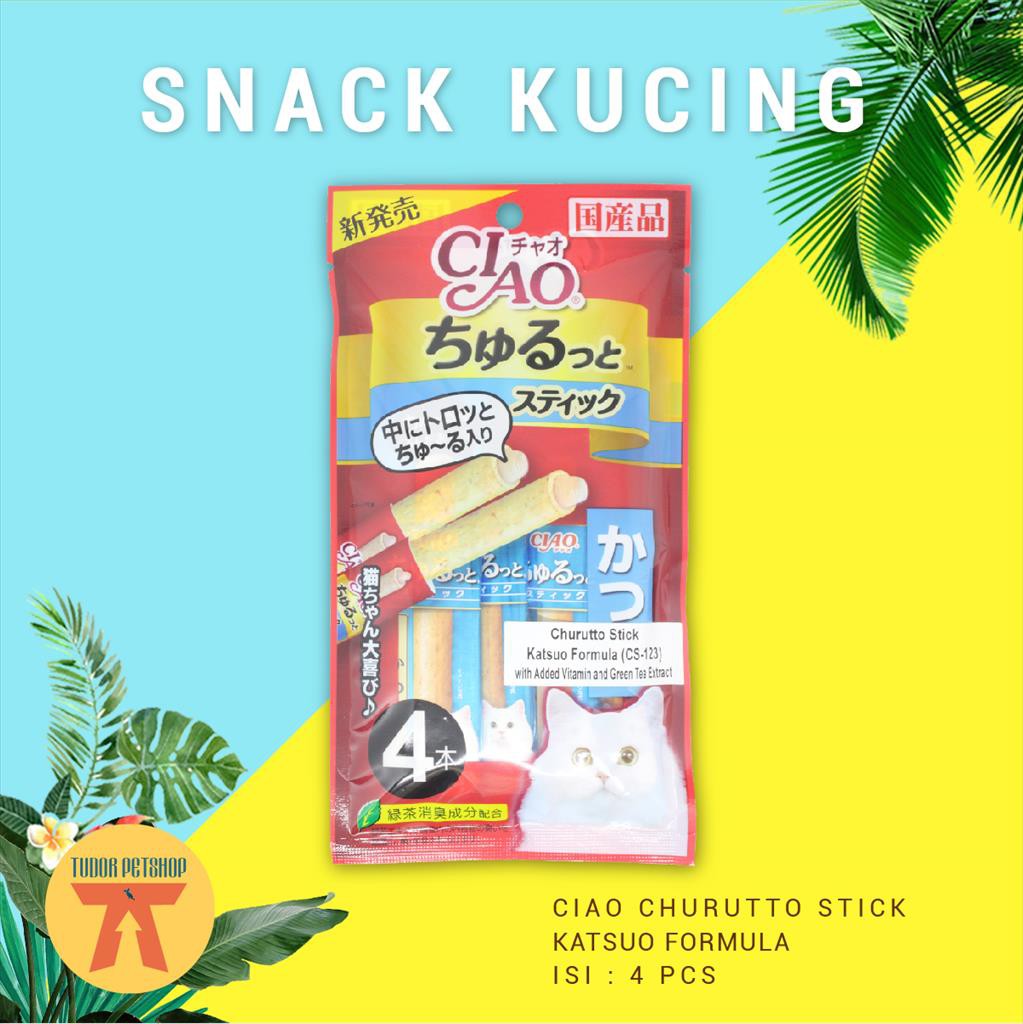 Jual SNACK Kucing CIAO STICK KATSUO TUNA CHURUTTO ISI 4x14 gr - CAT ...