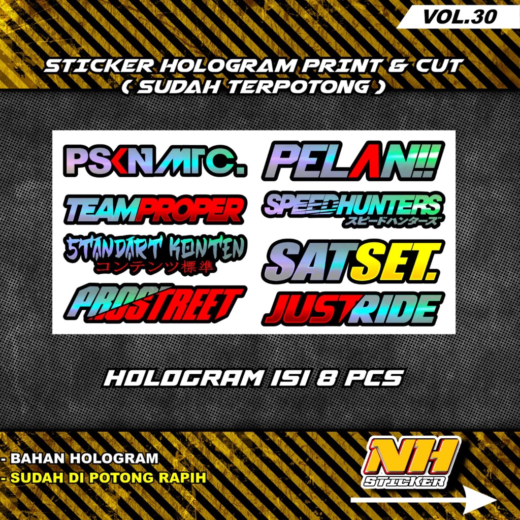 Jual Stiker Racing Hologram PSKNMTC PROSTREET SPEEDHUNTERS Stiker Motor ...