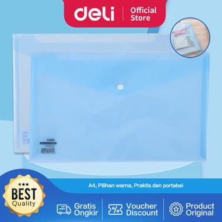 Jual Deli File Bag / Map Plastik Kancing / Tas Map Plastik A4 Anti Air ...