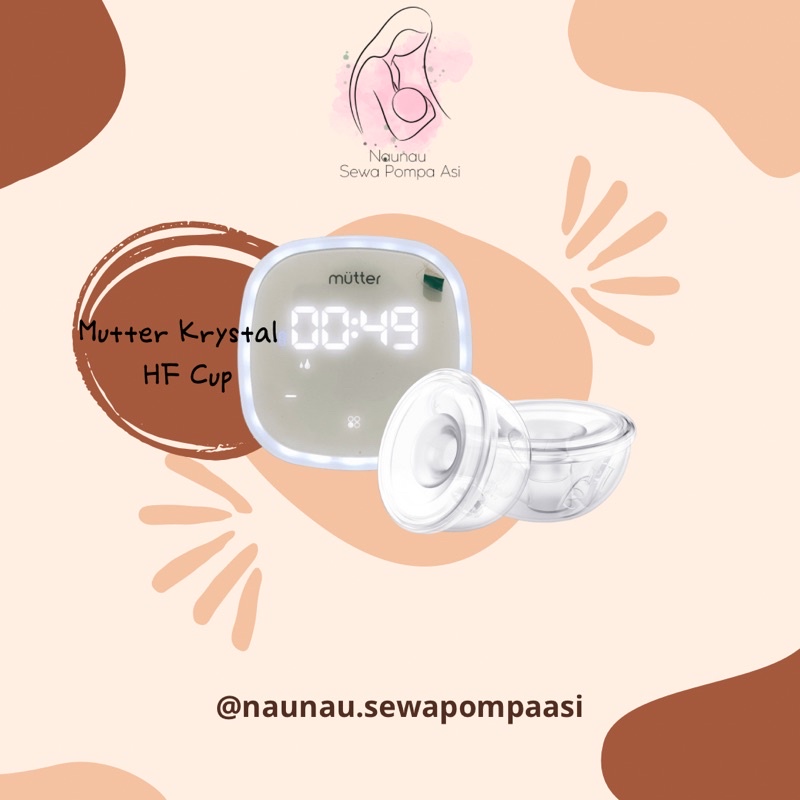 Jual SEWA Pompa ASI Mutter Krystal Handsfree Cup | Shopee Indonesia