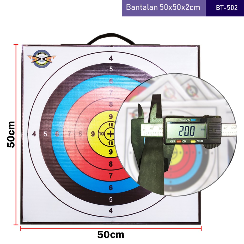 Jual Sasaran Target Panah 50x50x2cm | Bantalan Panahan Karet Spon Eva ...