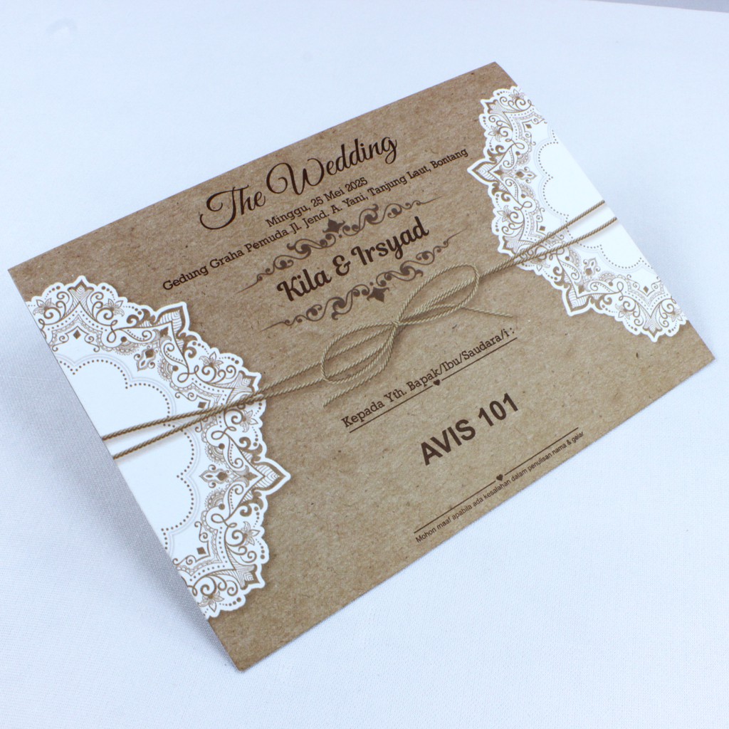 Jual Cetak Undangan Rustic Pernikahan\Wedding Invitation Indonesia ...