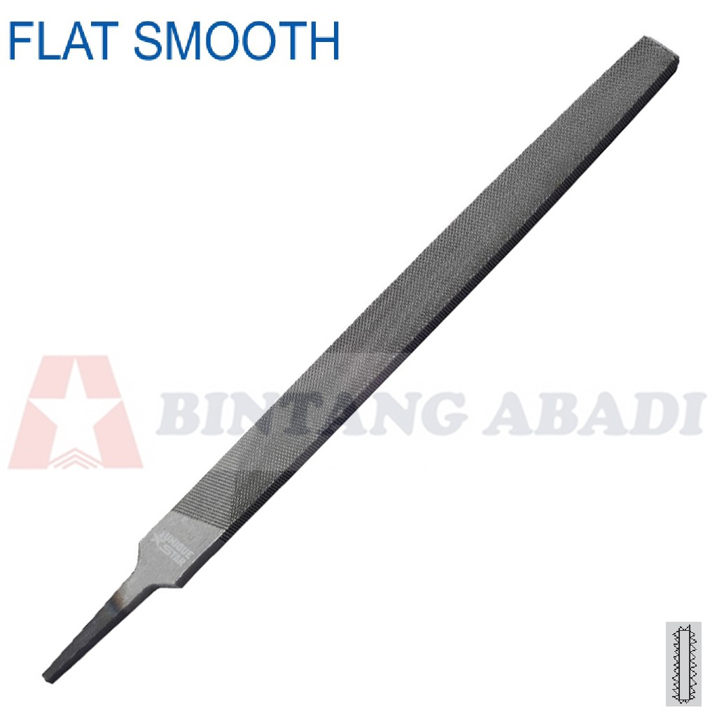 Jual Unique Star Kikir Besi Halus Lurus 10" (250 mm) Flat Smooth Files ...