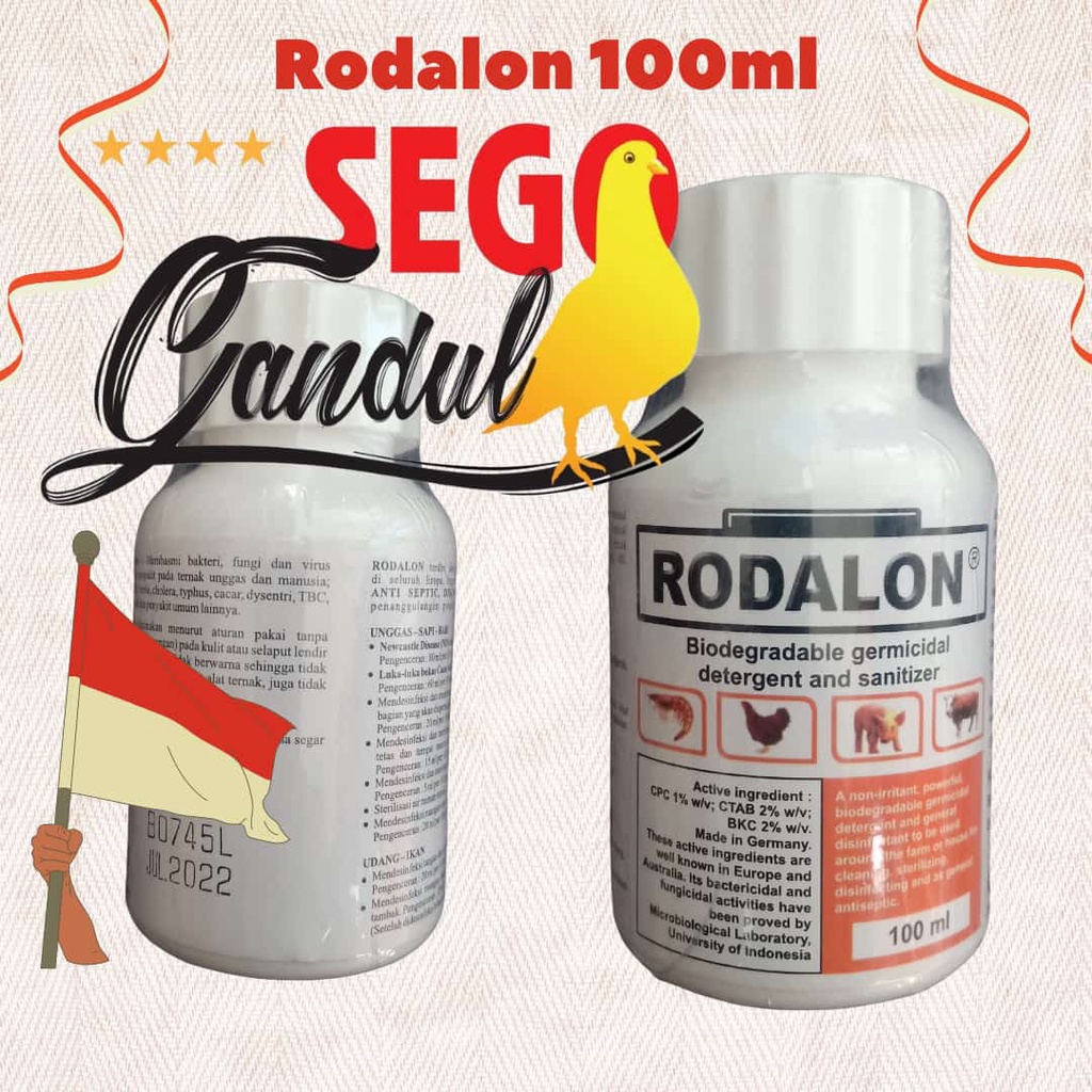 Jual Rodalon Antiseptic Desinfectan Virus Kandang 100ml | Shopee Indonesia
