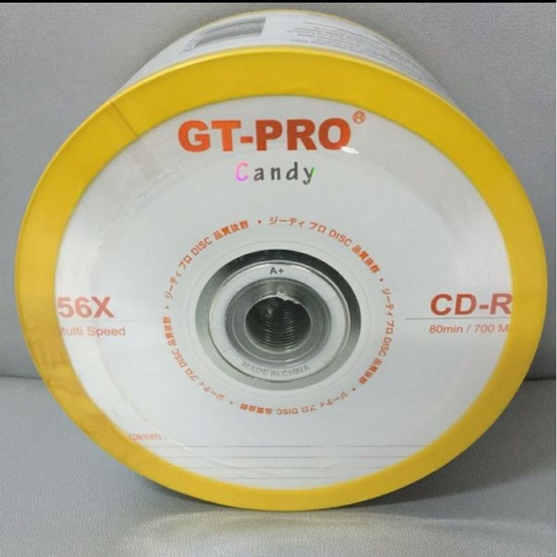 Jual Kaset CD R GT-PRO Candy Original 80Min / 700mb Original | Shopee ...