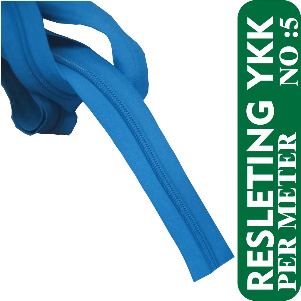 Jual RESLETING /DAUN RESLETING/ Resleting Meteran YKK NO 5 No/ RESLETING Koil Plastik /ZIPPER ...