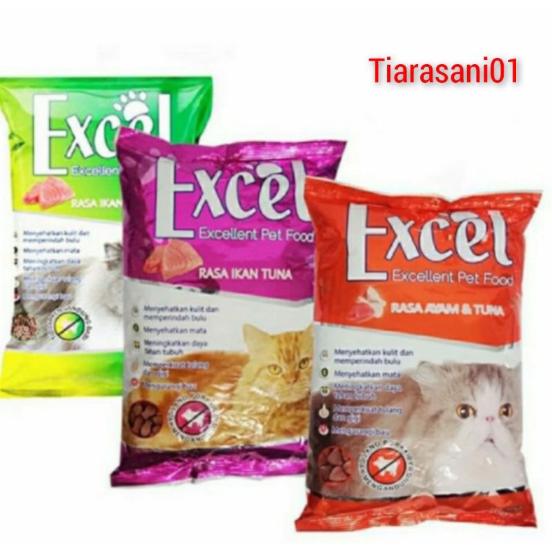 Jual MAKANAN KUCING EXCEL 500 GR VARIAN RASA CHICKEN IKAN TUNA READY ...
