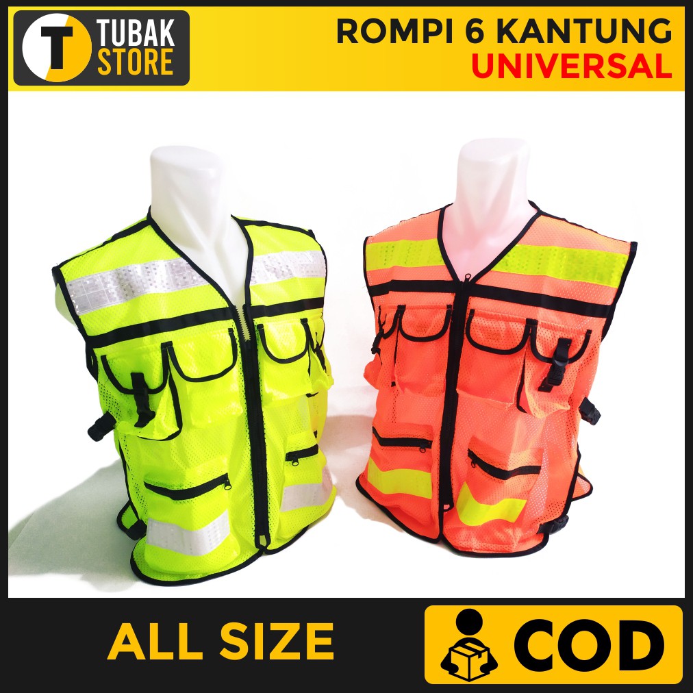 Jual Rompi Proyek / Rompi 6 Kantong / Rompi Safety 6 Saku | Shopee ...