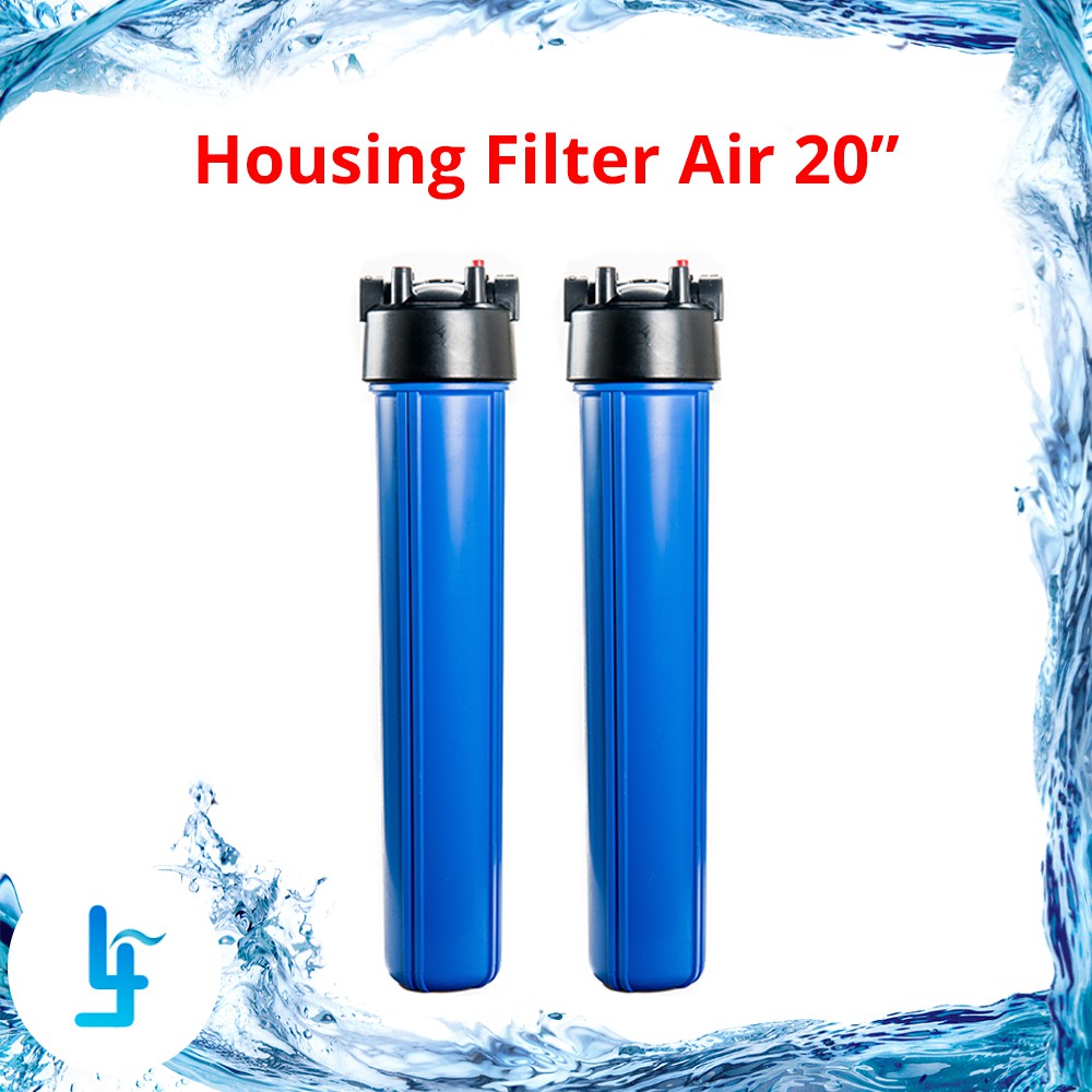 Jual Housing Filter Air 20" inch biru blue drat 3/4" Nanotec | Shopee ...