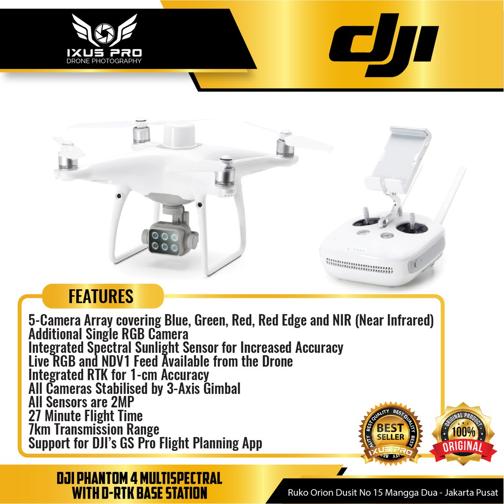 Jual DJI PHANTOM 4 MULTISPECTRAL WITH D-RTK BASE STATION BASIC ...