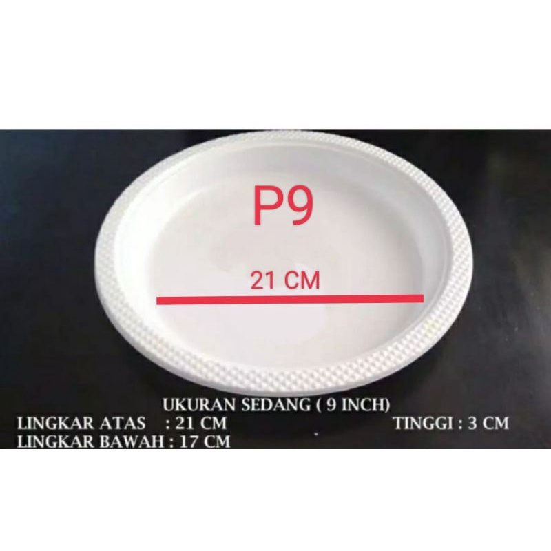Jual Piring Plastik Besar p9 / Piring Acara / Piring Makan / Piring ...