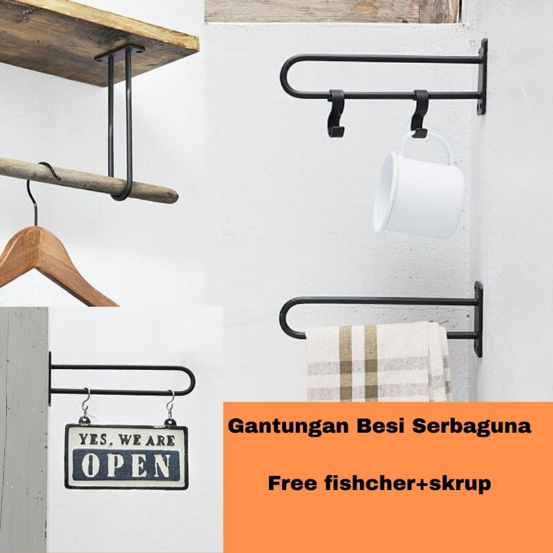 Jual Gantungan serbaguna/dudukan besi serbaguna | Shopee Indonesia