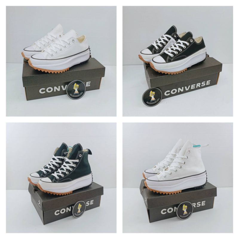 Jual Sepatu Converse Run Star Hike Lugged HI HIGH Ox Black white Gum ...
