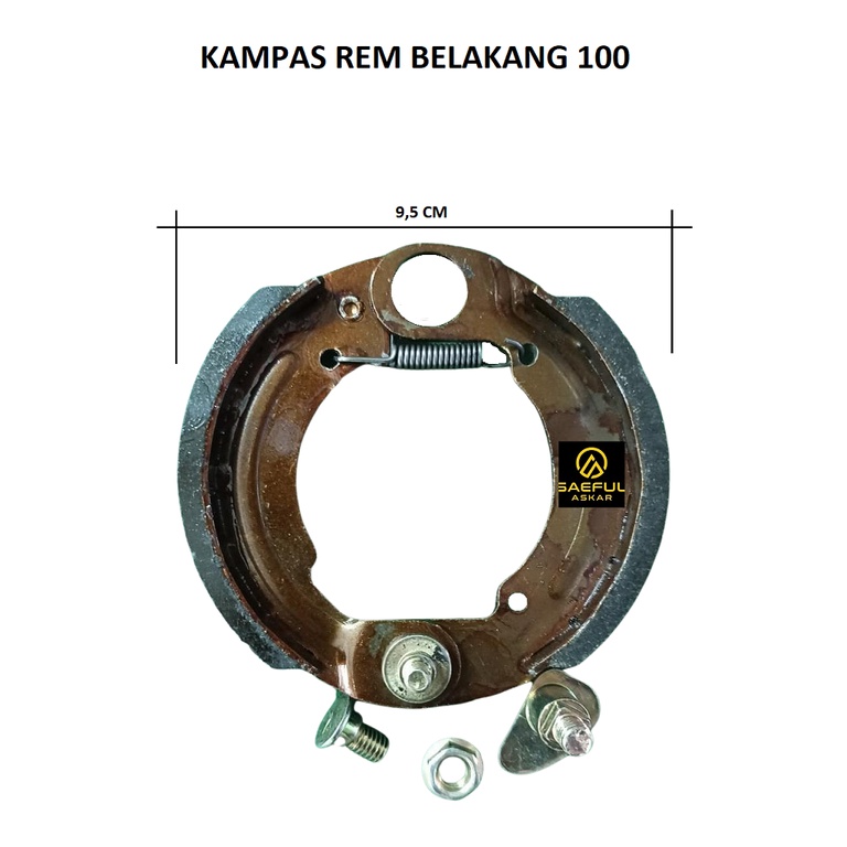 Jual kampas rem rear belakang ukuran 100 untuk sepeda listrik berbagai merk | Shopee Indonesia
