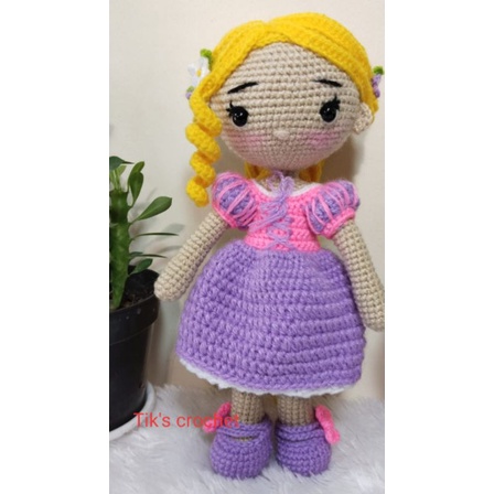Jual Amigurumi Boneka Rajut Rapunzel Shopee Indonesia