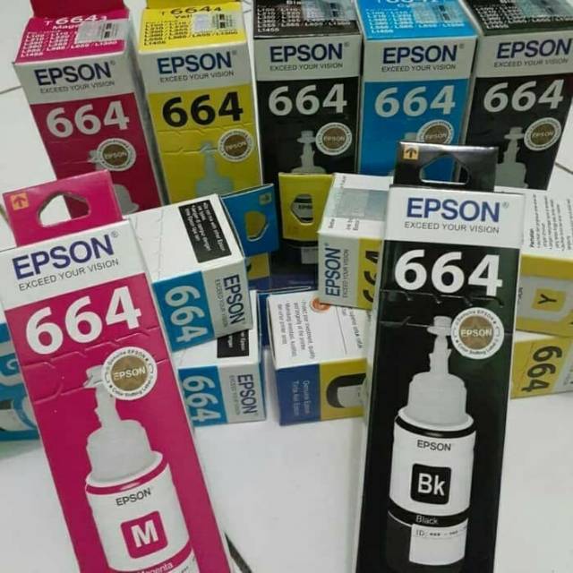 Jual TINTA EPSON 664 B,C,M,Y PREMIUM ORIGINAL | Shopee Indonesia
