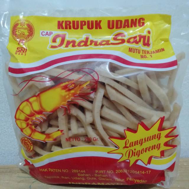 Jual BEST SELLER!! Kerupuk Udang Stik Cap IndraSari @250gr Kualitas ...
